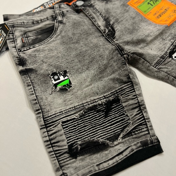 Royal Spirit | Shorts | Mens Black Denim Patches Shorts | Poshmark